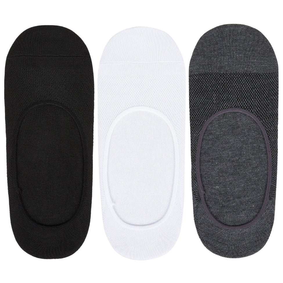Plain Basic Invisible No-Show Cotton Boat Socks with Breathable Woven ...